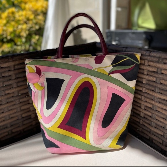 Emilio Pucci | Bags | Pucci 9s Canvas Mini Tote | Poshmark